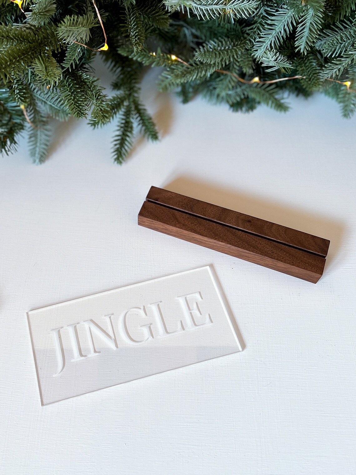 JINGLE Clear Acrylic Sign Christmas Signs Modern Christmas - Etsy