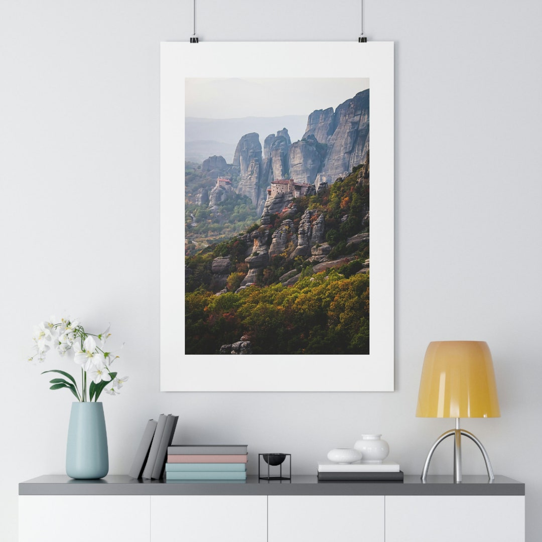 Meteora Greece 2 Giclée Premium Art Print With Borders - Etsy