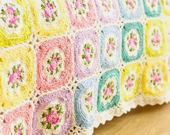 Crochet Rose Blanket Pattern - Etsy