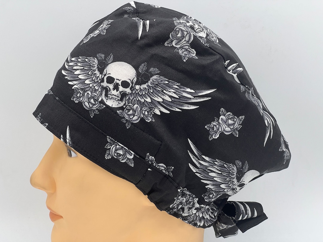 Wings Pattern Tie Back Cap PPE, Scrub Cap, Surgical Hat, Nurse, Doctor ...