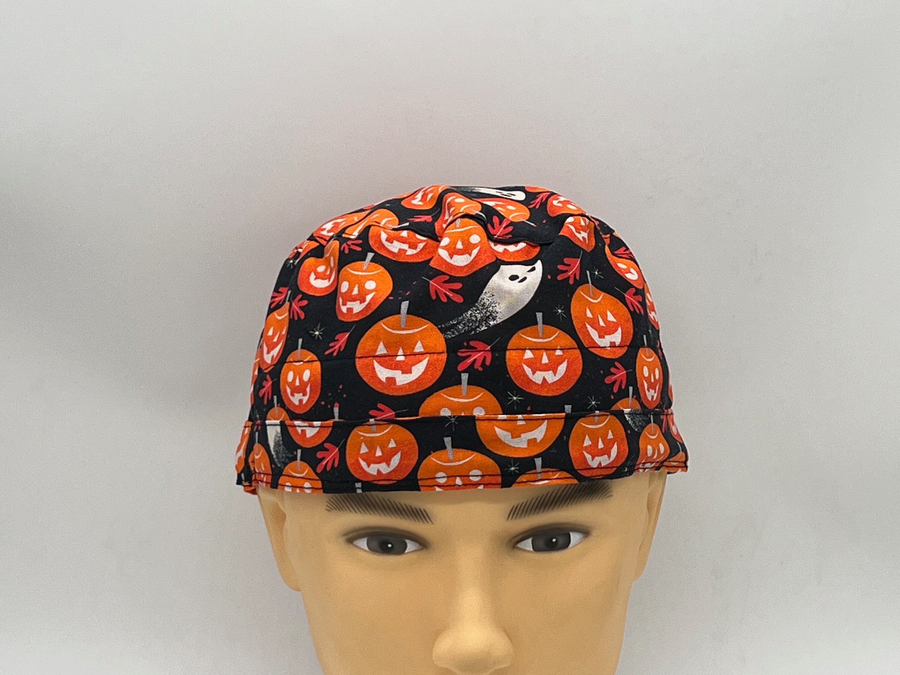 Scary Pumpkins Cap PPE, Scrub Cap, Surgical Hat, Nurse, Doctor Headgear ...