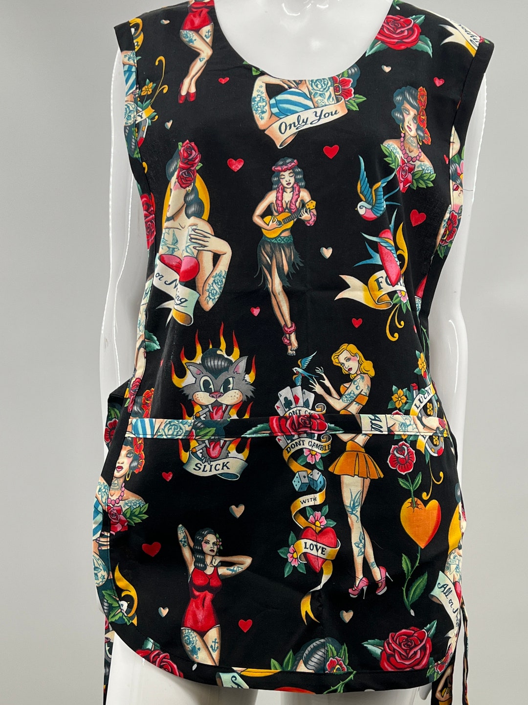 Only You Pin up Vintage Inspired Abuelita Apron Cobbler Smock Style ...