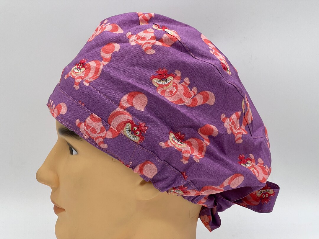 Alice in Wonderland Chesire Cap, PPE, Scrub Cap, Surgical Hat, Nurse ...