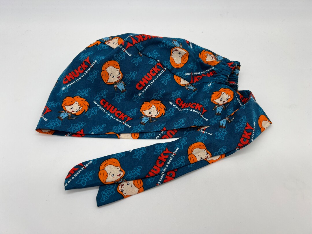 New Design: Chucky Scrub Cap Background PPE Scrub Cap, Surgical Hat ...