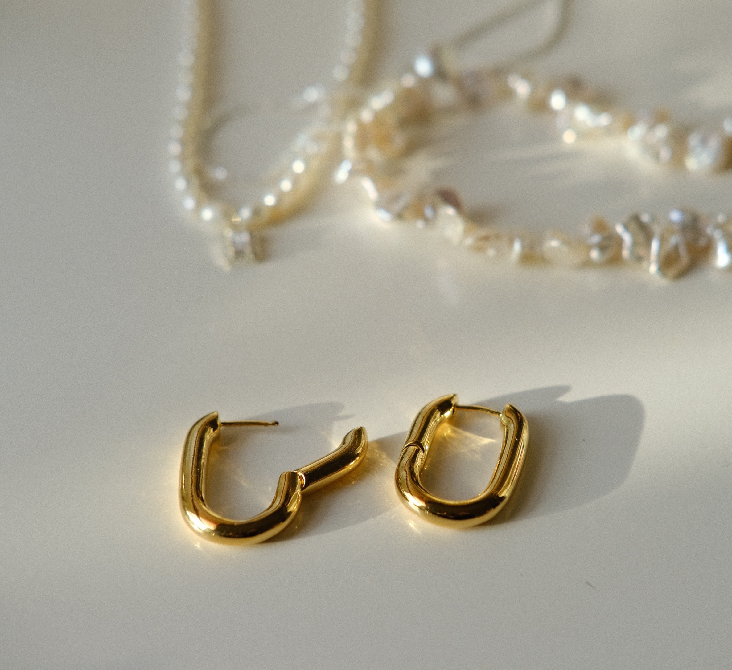 Gold Chunky Hoops/gold Oval Hoops/gold Modern Hoops/gold - Etsy Sweden