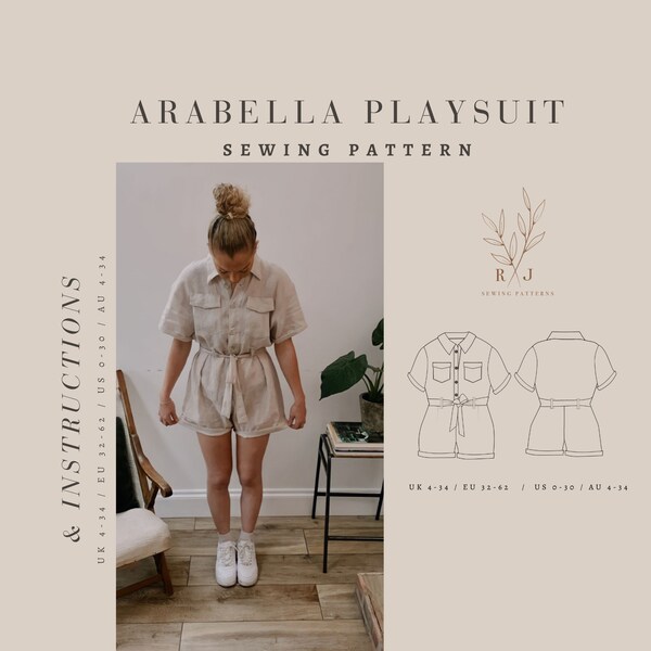 Playsuit Sewing Pattern - Etsy