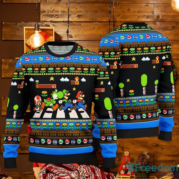 Super Mario Knit Sweater - Etsy