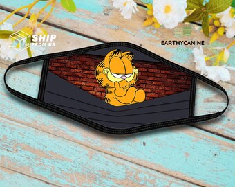Garfield Face Mask | Etsy