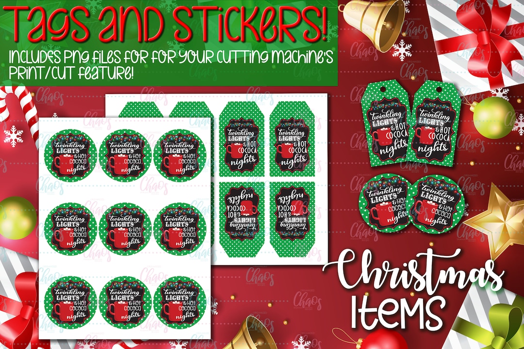 Hot Cocoa Gift Tags, Hot Coca Gift Stickers, Christmas Gift Tags and ...