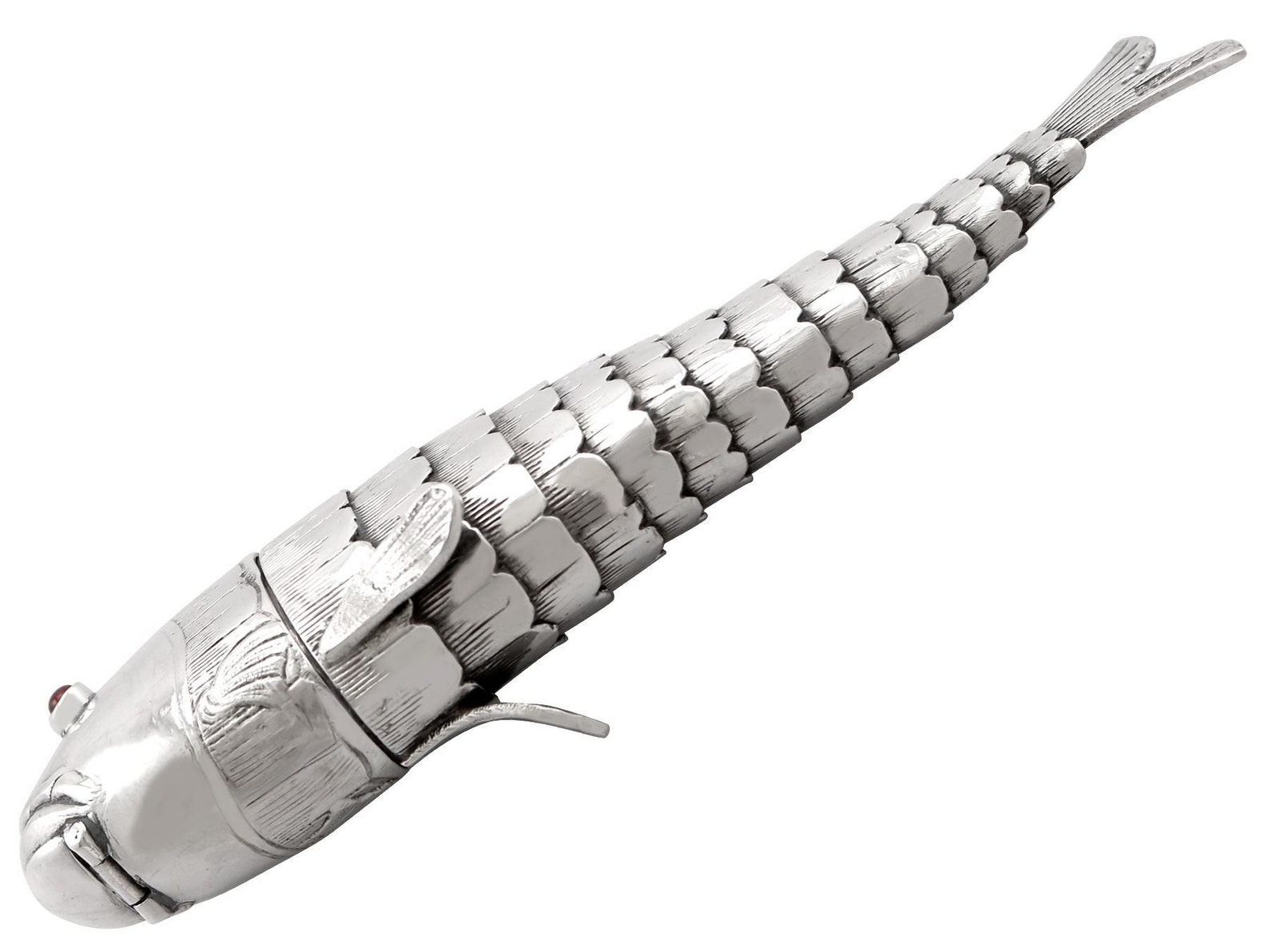 German Sterling Silver Fish Spice Box Antique 1910 - Etsy