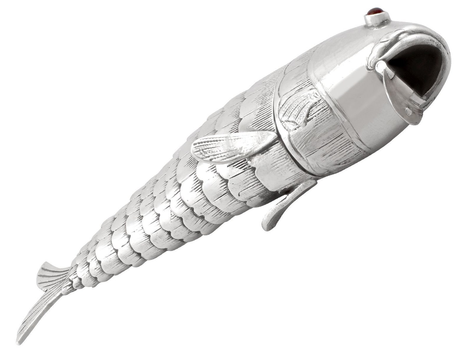 German Sterling Silver Fish Spice Box Antique 1910 - Etsy