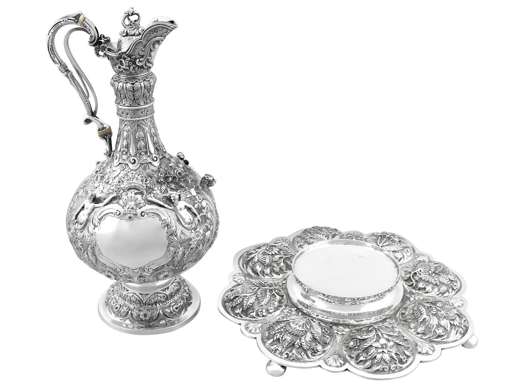 Sterling Silver Armada Jug and Stand - Antique Victorian - Etsy