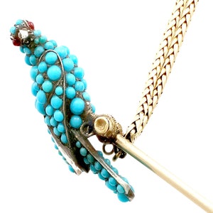 Antique Victorian Turquoise, Ruby and Diamond, 18k Yellow Gold 'falcon ...