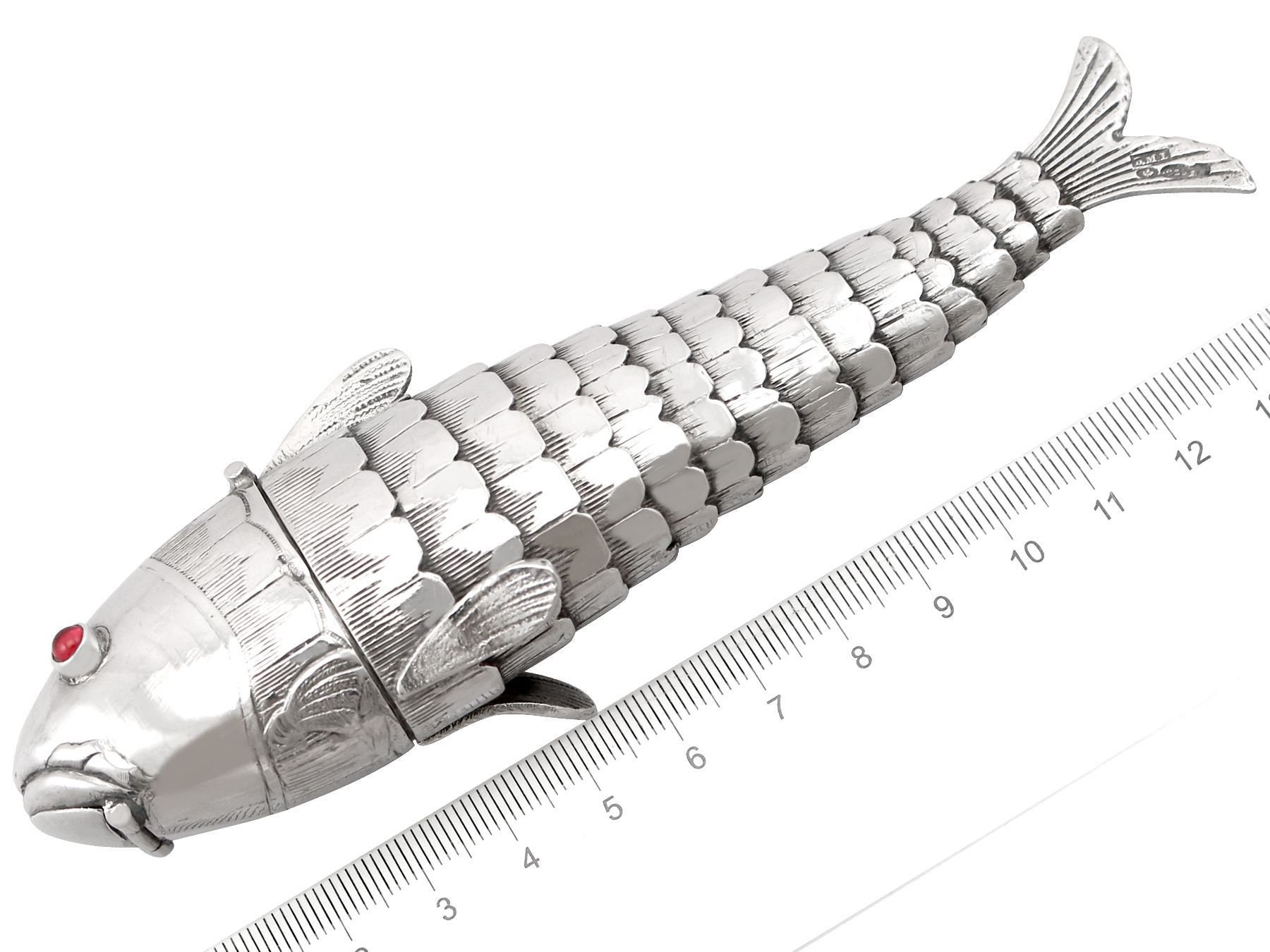 German Sterling Silver Fish Spice Box Antique 1910 - Etsy