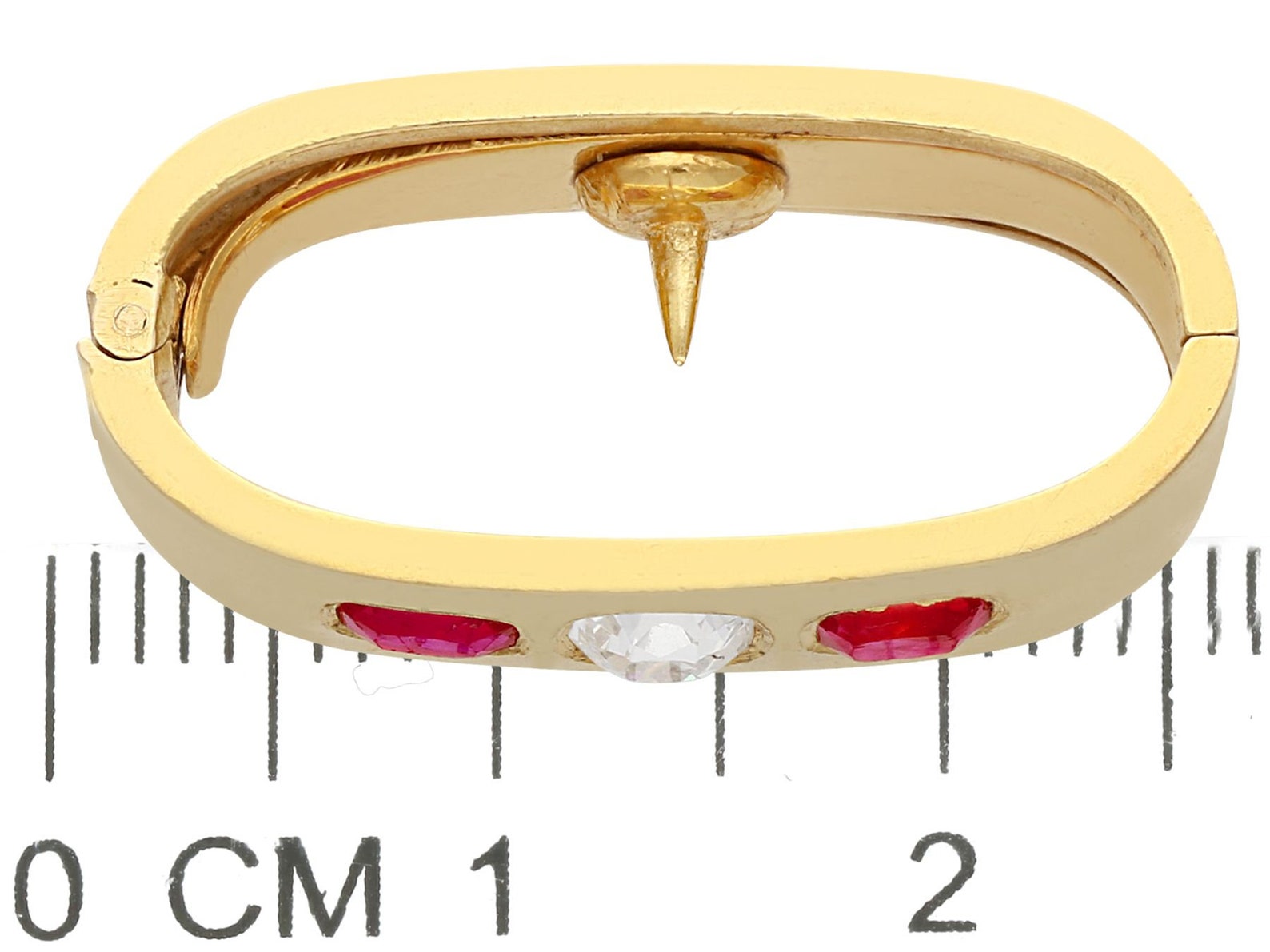 Antique 18K Gold Scarf Clip: Diamond & Ruby Cravat Clip, Circa 1900 - Etsy