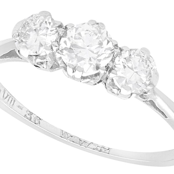 Antique Trilogy Engagement Ring - Etsy