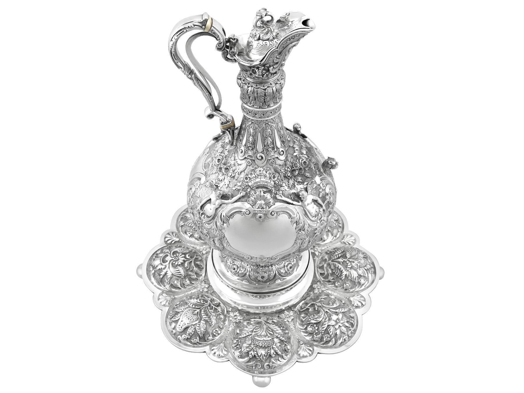 Sterling Silver Armada Jug and Stand - Antique Victorian - Etsy