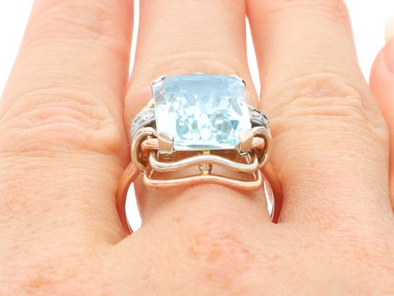 Aquamarine dress ring store