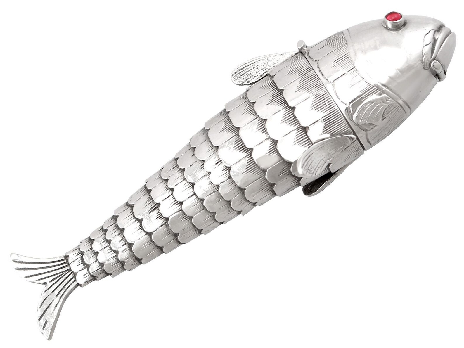 German Sterling Silver Fish Spice Box Antique 1910 - Etsy