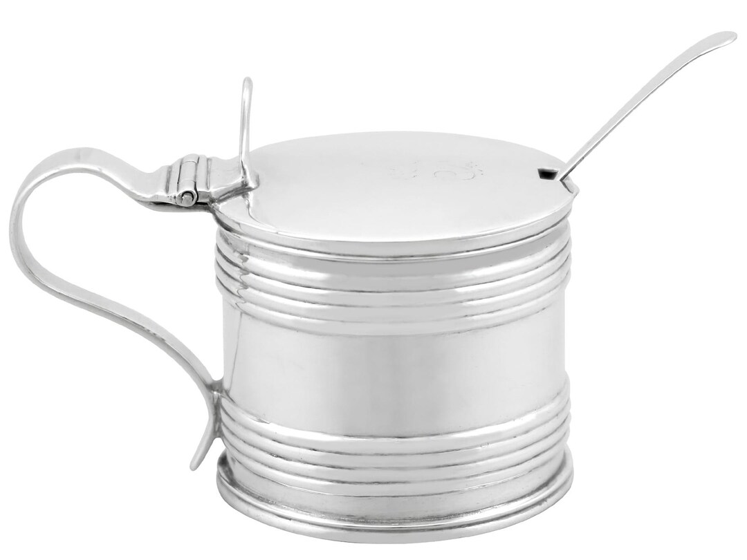 Antique Georgian Newcastle Sterling Silver Mustard Pot by Ann Robertson ...