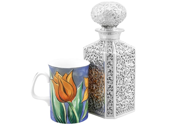 Antique Indian Silver Cologne Bottle Circa 1890 - Gem