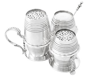 English Sterling Silver Castor Condiment Set. Victorian. London 1878 ...
