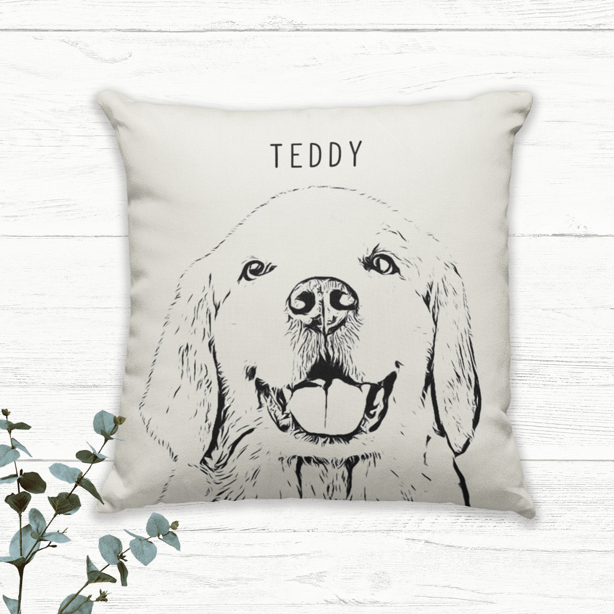 Custom Pet Pillow Personalized Dog Pillow Dog Portrait | Etsy