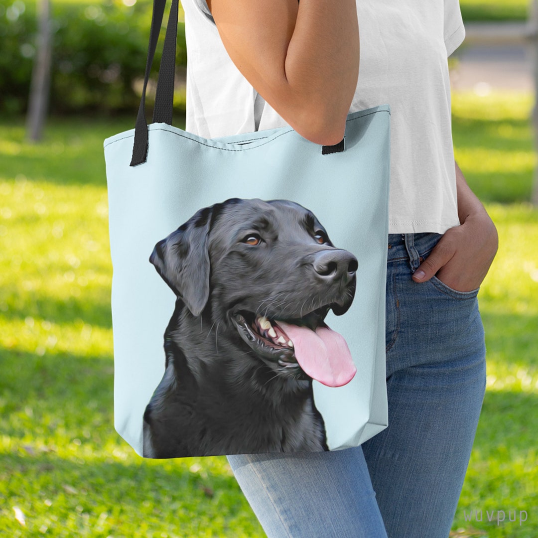 Custom Dog Bag - Pet Tote Bag - Dog Portrait Personalized Tote Bag ...
