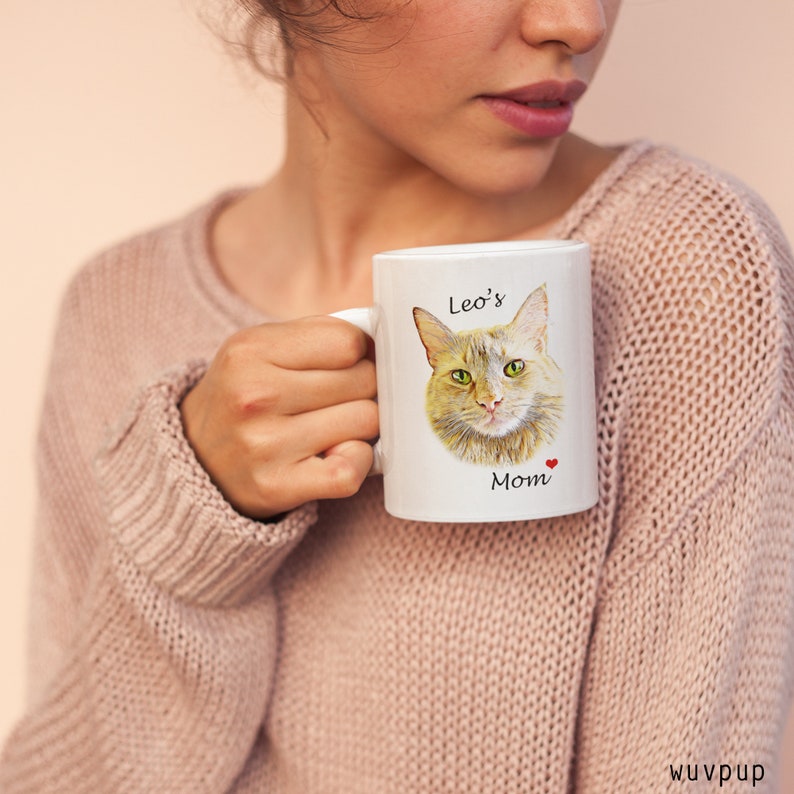 Custom Cat Mug Personalized Cat Mug With Photo & Name - Etsy