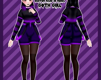 Kelly Goth Girl Vrchat Avatar 3.0 - Etsy