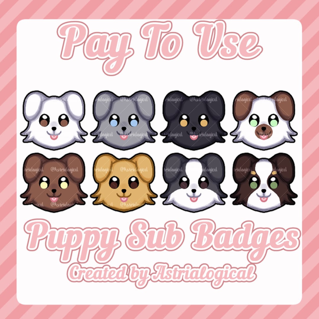 Premade Sub Badges - Puppy - Etsy
