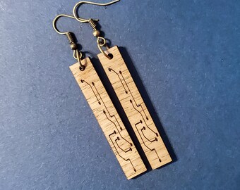 Recycle USB Circuit Board Earrings LIGHTS UP - Etsy