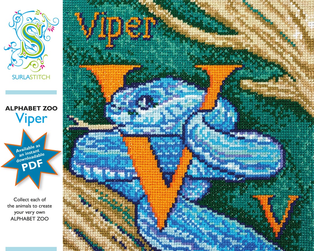 Alphabet Zoo - DIY Instant Digital Download PDF Chart - Cross-stitch ...