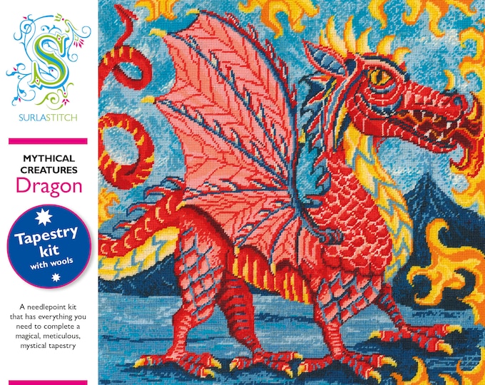 Tapestry Kit, Needlepoint Kit - Mythical Creatures - Dragon - Etsy