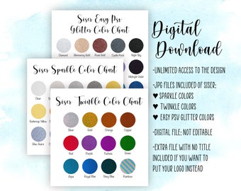 Siser Vinyl Color Chart | Etsy