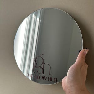 Custom Mirror Vinyl Sticker – Personalised Mirror Decal | Business ...