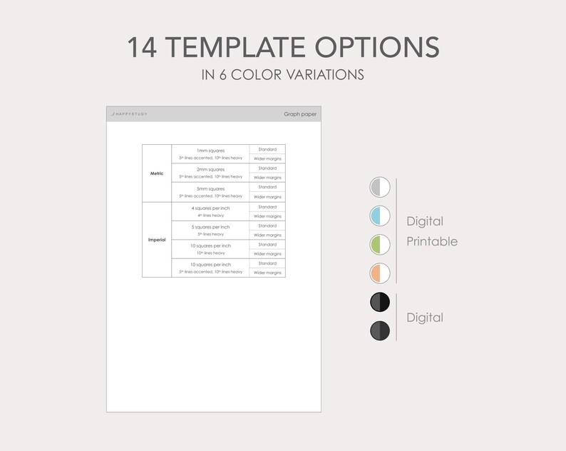 STEM Graph Paper Templates PDF Digital, Printable - Etsy