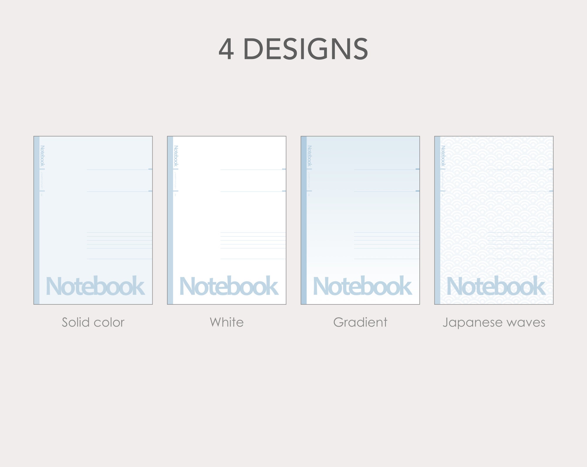 Kokuyo Campus-style Digital Notebook Covers Pastel Colors PDF Digital ...