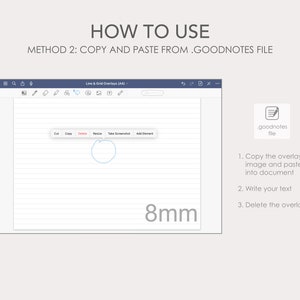 Goodnotes Line & Grid Overlays | A4, Letter - Etsy
