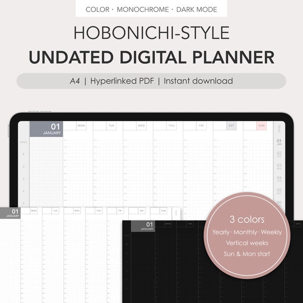 Undated Digital Planner - Etsy