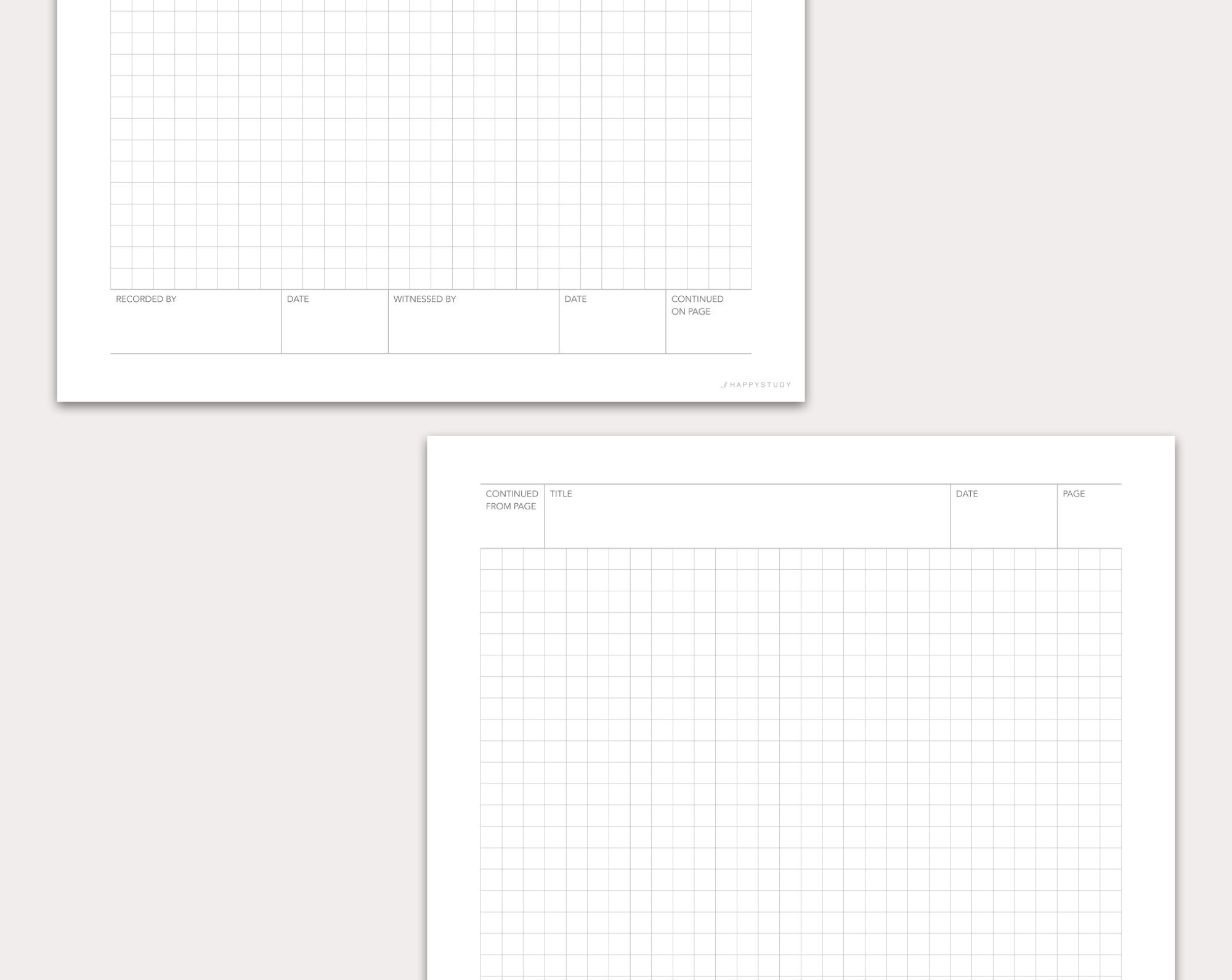 Laboratory Notebook, Logbook Templates | PDF | Digital, Printable - Etsy