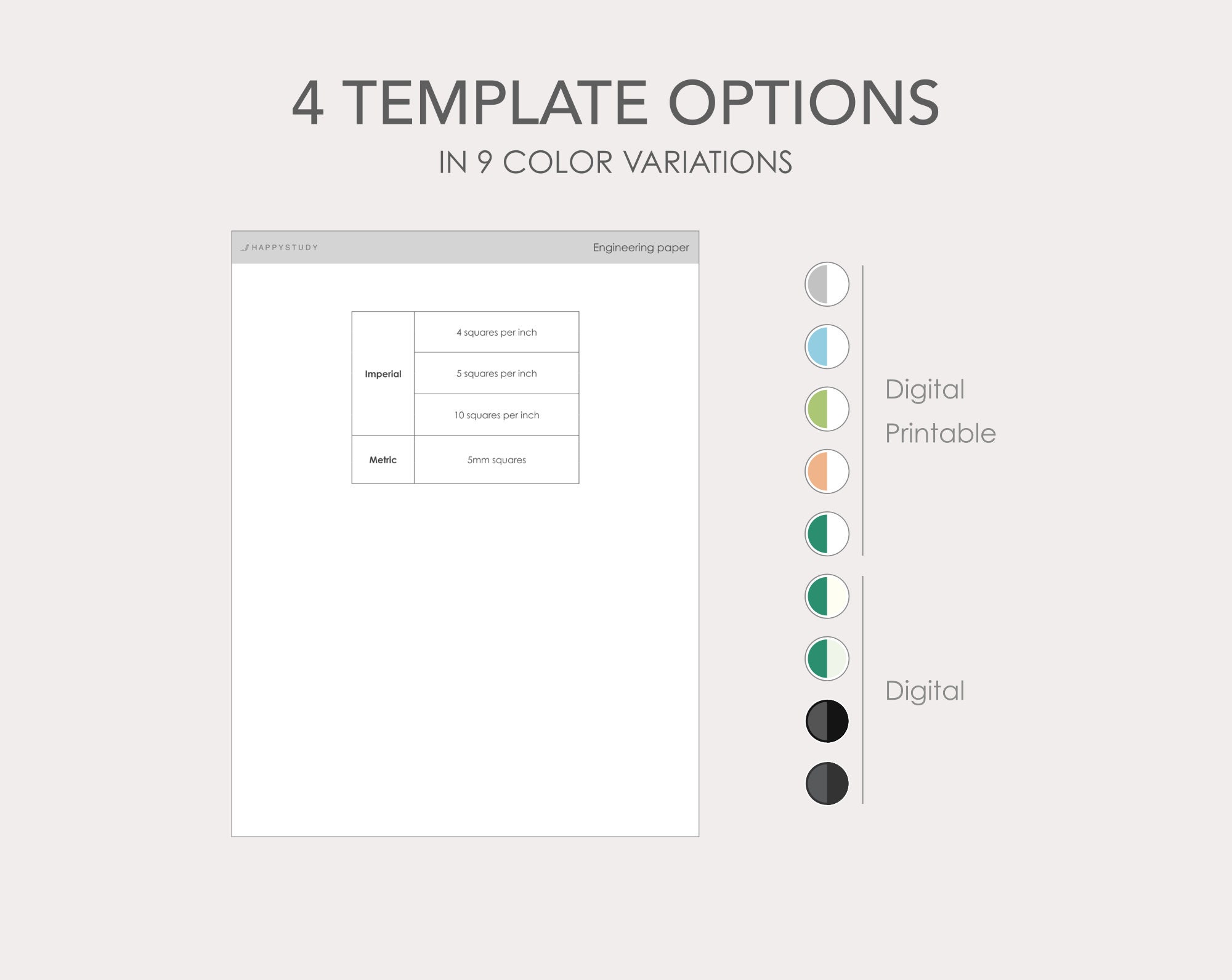 Engineering Paper Templates | PDF | Digital, Printable - Etsy