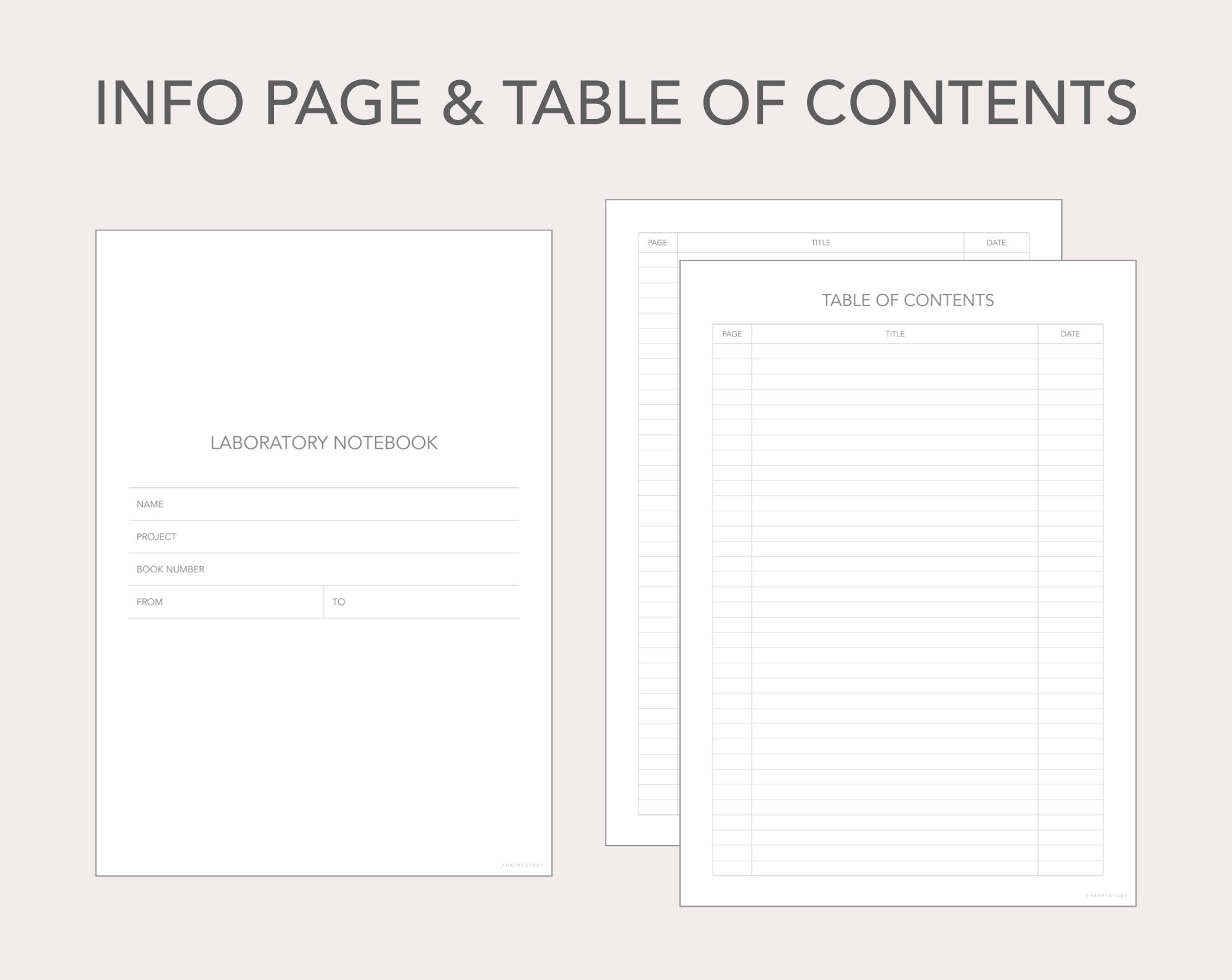 Laboratory Notebook, Logbook Templates | PDF | Digital, Printable - Etsy
