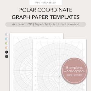 Polar Graph Paper Templates | PDF | Digital, Printable - Etsy