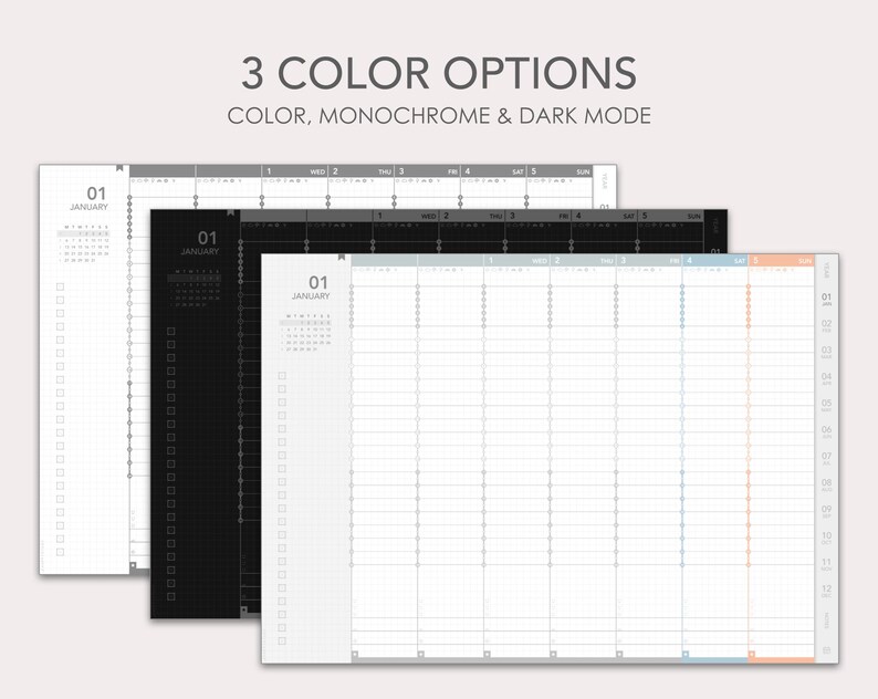 Jibun Techo-style 2025 Digital Planner | Monthly, Weekly | Hyperlinked ...