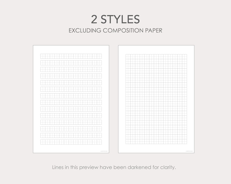 Chinese Writing Paper Templates | PDF | Digital, Printable - Etsy