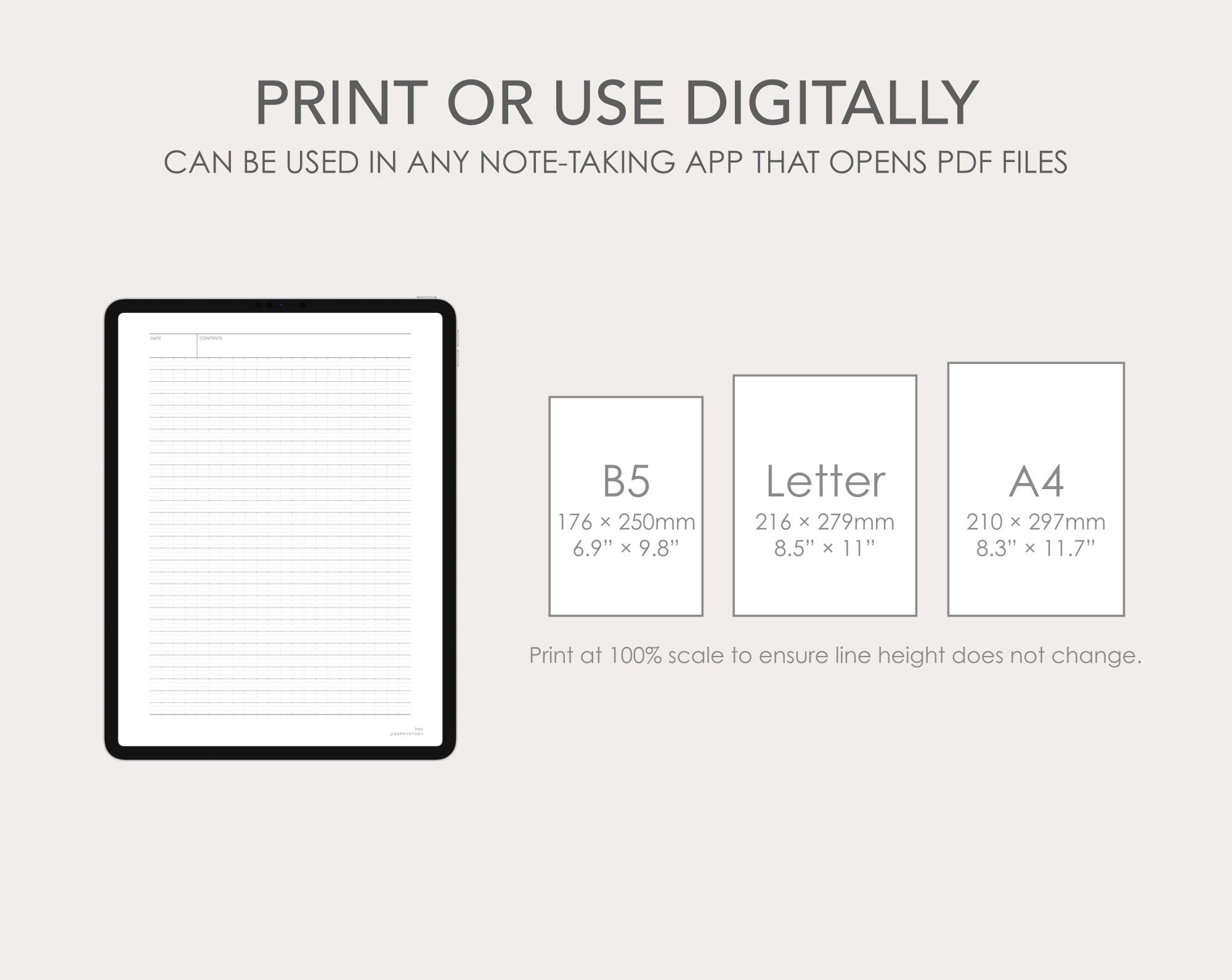 Logical Prime-style Note Paper Templates PDF Digital, Printable - Etsy