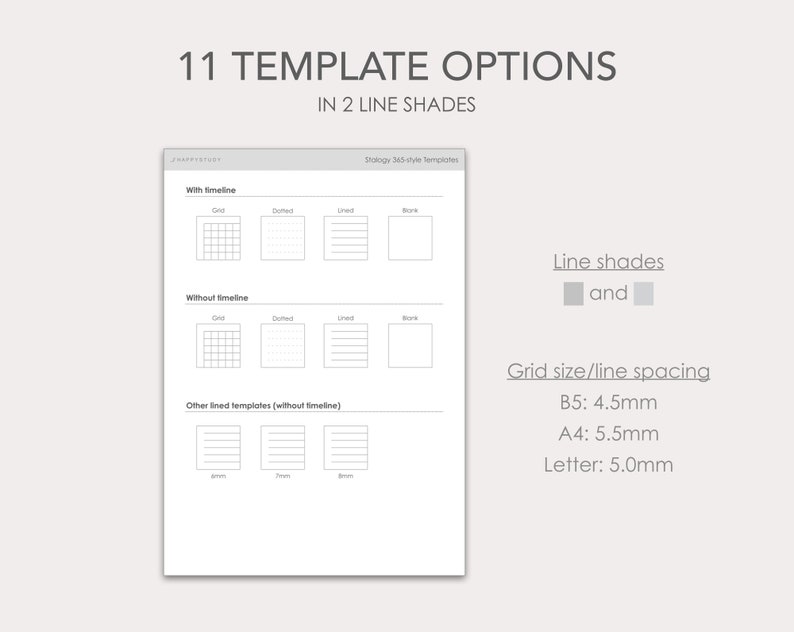 Stalogy 365 Days-style Dateable Paper Templates | PDF | Digital ...