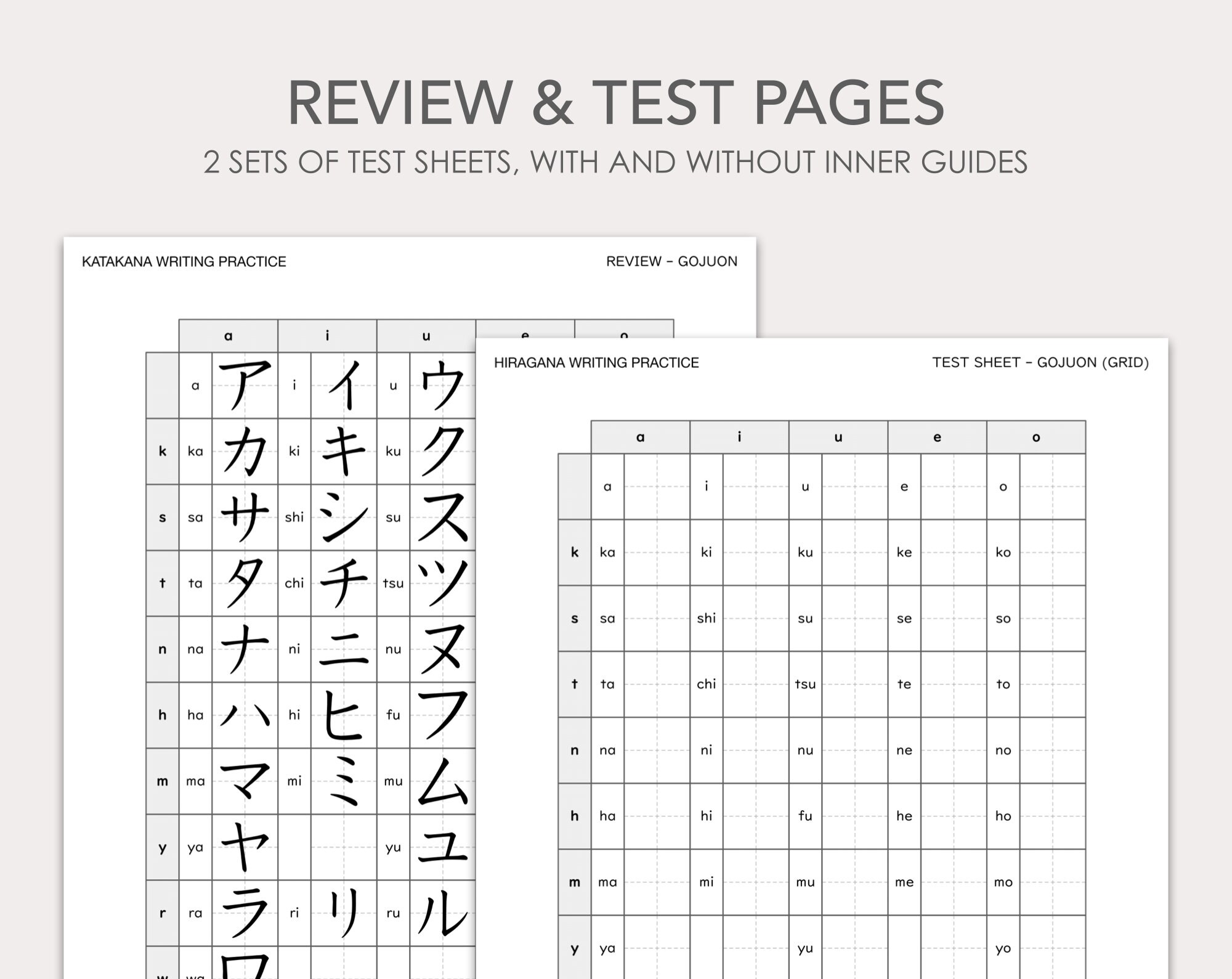 Japanese Katakana Writing Practice Sheets PDF (Instant Download) - Etsy