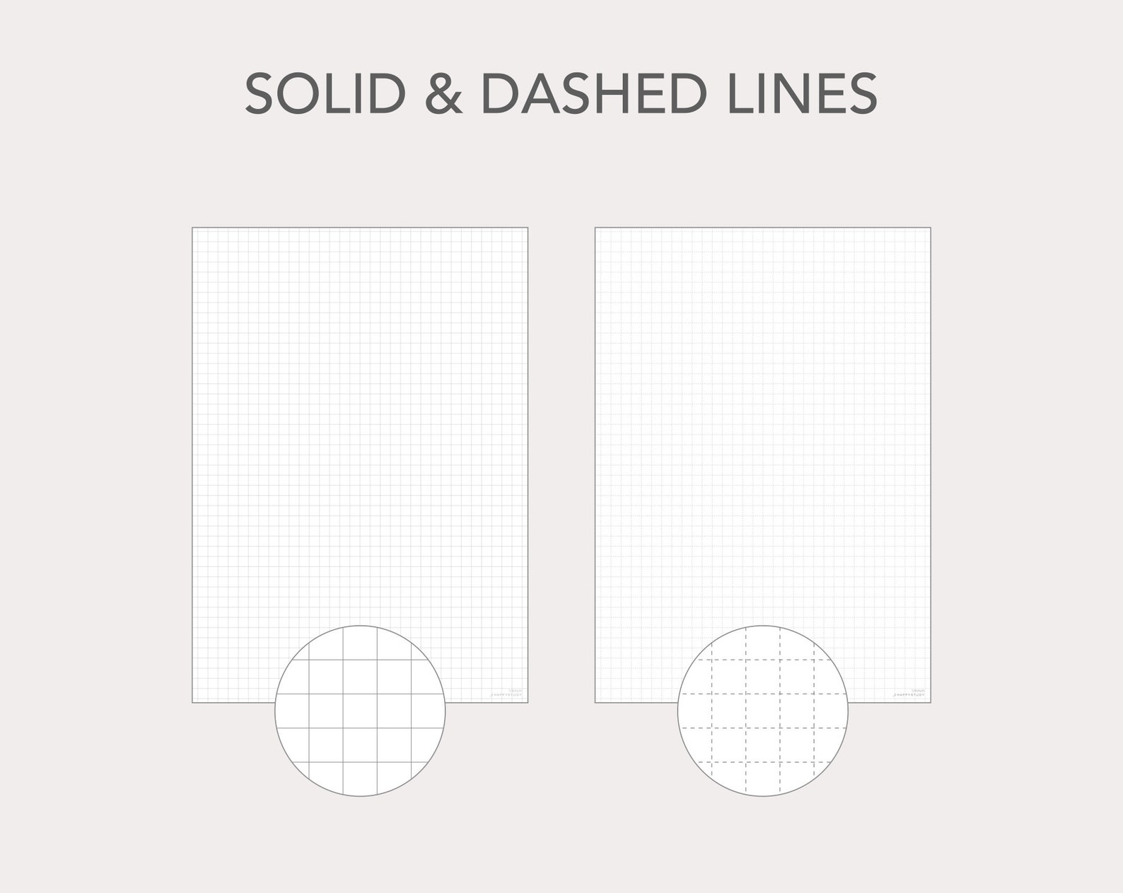 Solid & Dashed Line Grid Paper Templates | PDF | Digital, Printable - Etsy